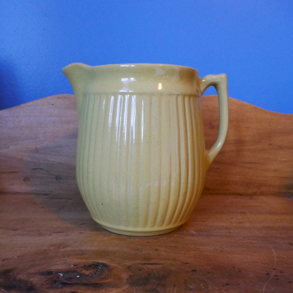 Yellow Ware Pitcher - Etsy