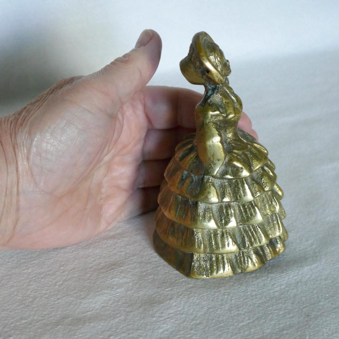 Large Figural Cast Brass Tea Bell Woman in Mid-19th Century Dress - Etsy