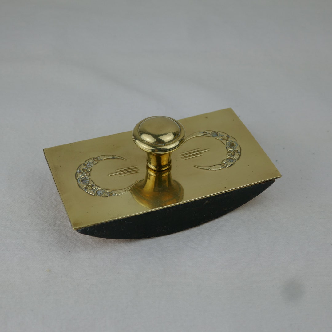 Art Nouveau Brass and Wood Rocker Style Blotter - Etsy