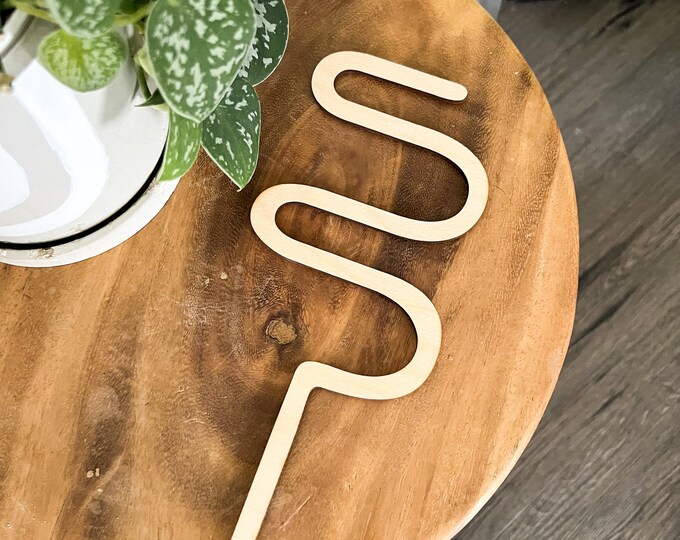 Wooden Wavy Plant Trellis Support / Plant Trellis for Indoor Plant ...