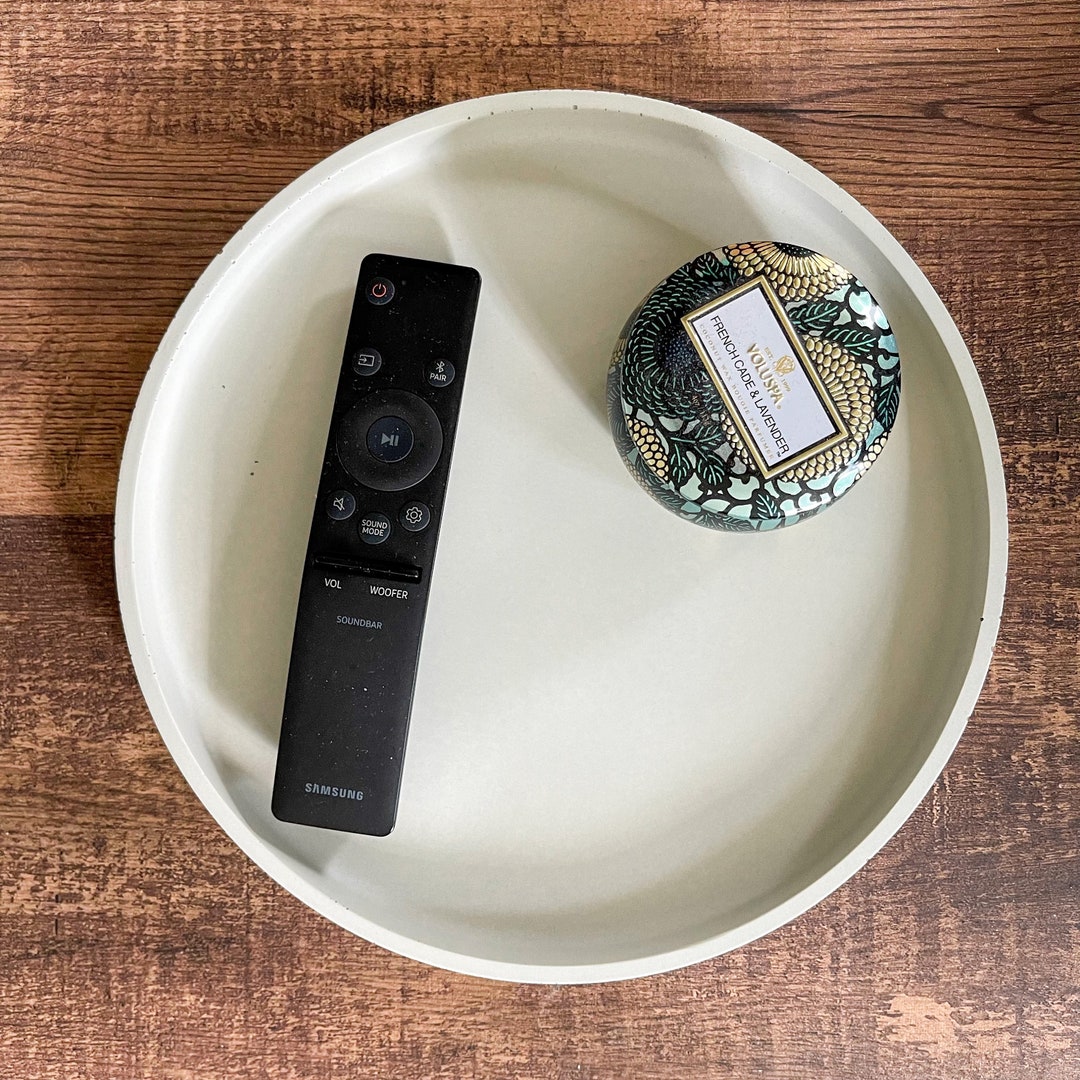 Large Round Circle Concrete Decorative Tray / Coffee Table Tray ...