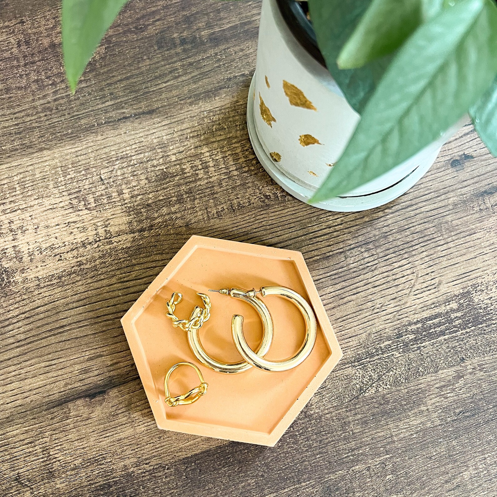 Concrete Hexagon Coasters / Catchall Tray / Jewelry Dish - Etsy