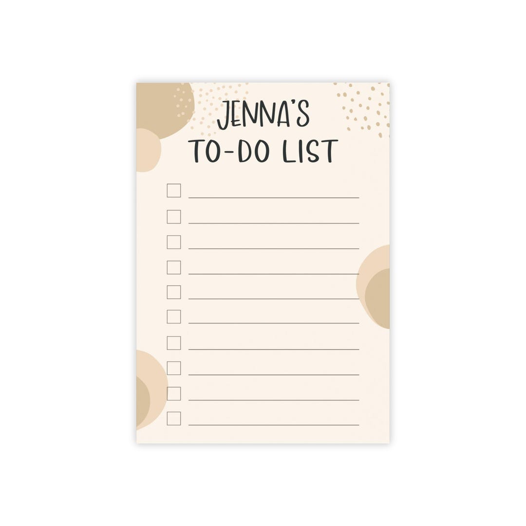 Personalized Name To-do List Notepad Post-it® Note Pads | Neutral Dots ...