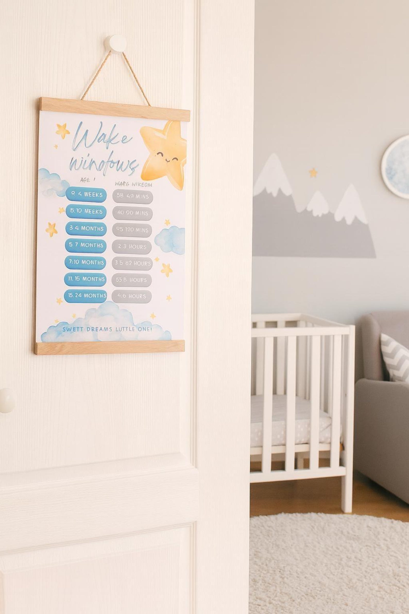 Baby Wake Window Chart • Newborn to 24 Months (digital Download) - Etsy