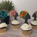 Variety Kente Cloth Silhouette Cupcake Toppers- Turban Head Wrap - Etsy