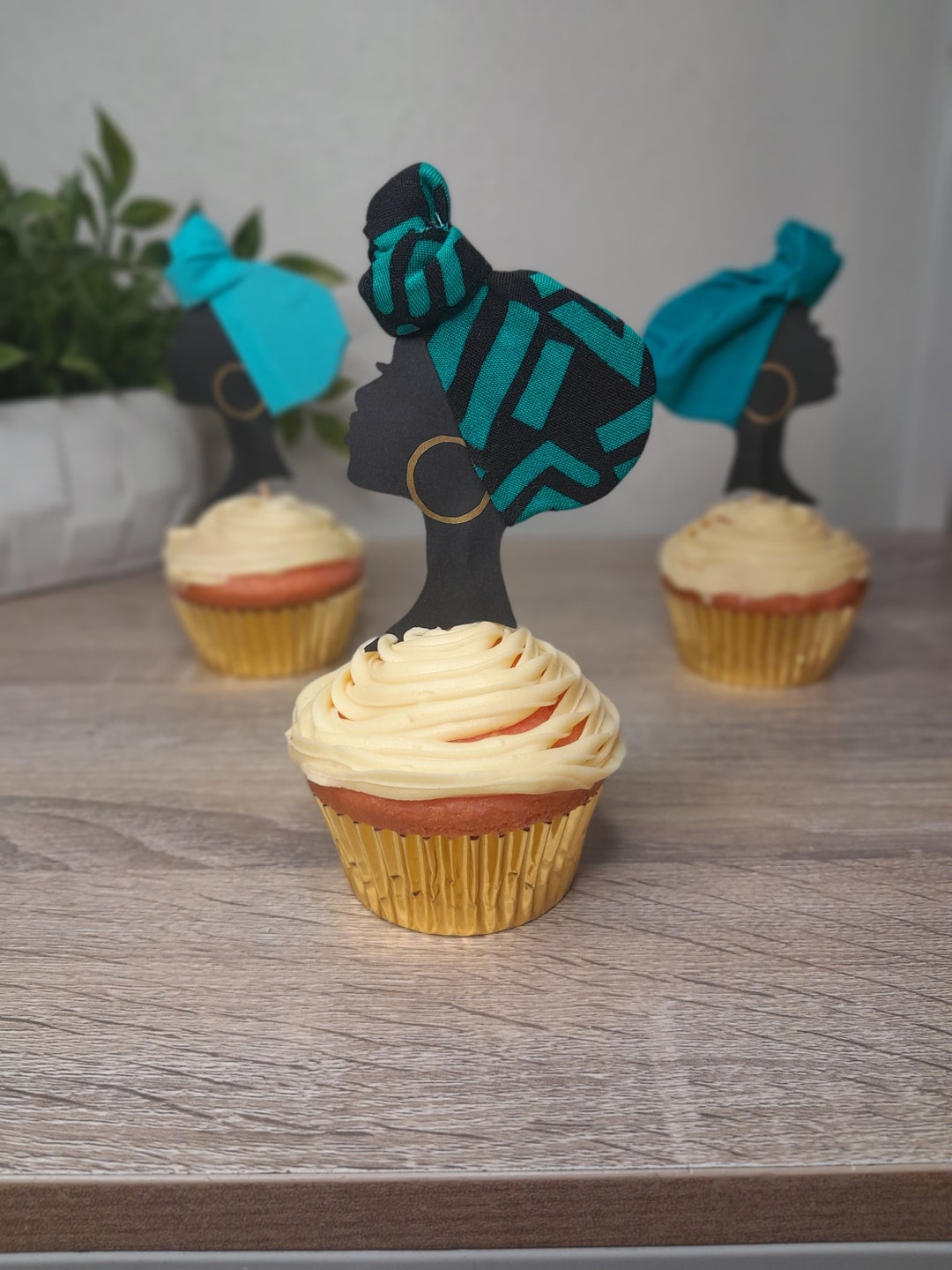 Shades of Turquoise Cupcake Toppers - Etsy