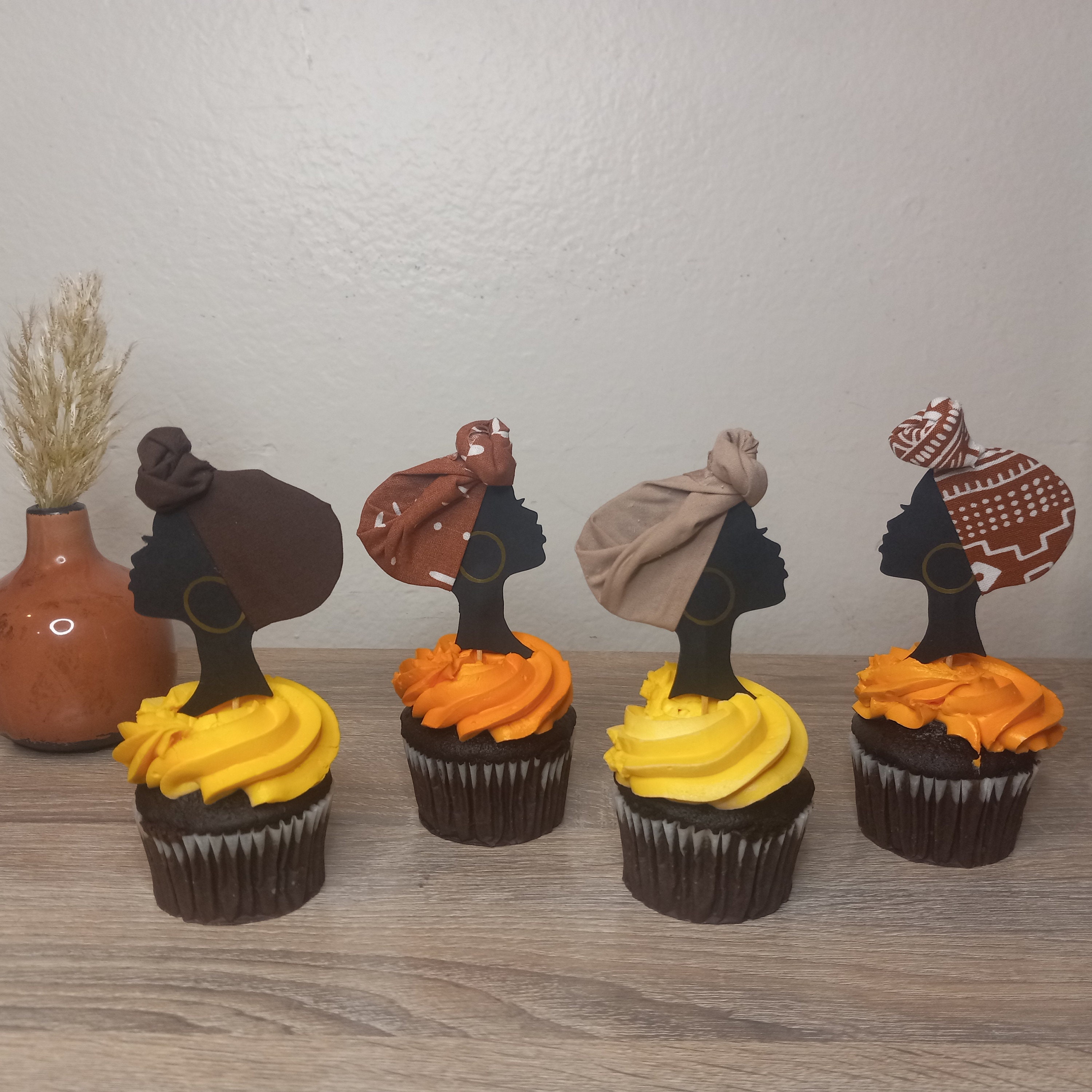 Shades of Brown Cupcake Toppers - Etsy