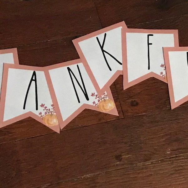 Thankful Banner - Etsy