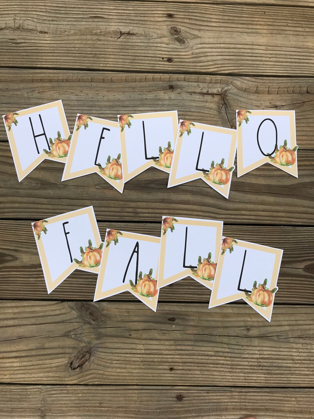 Hello Fall Banner Printable - Etsy
