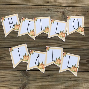Hello Fall Banner Printable - Etsy