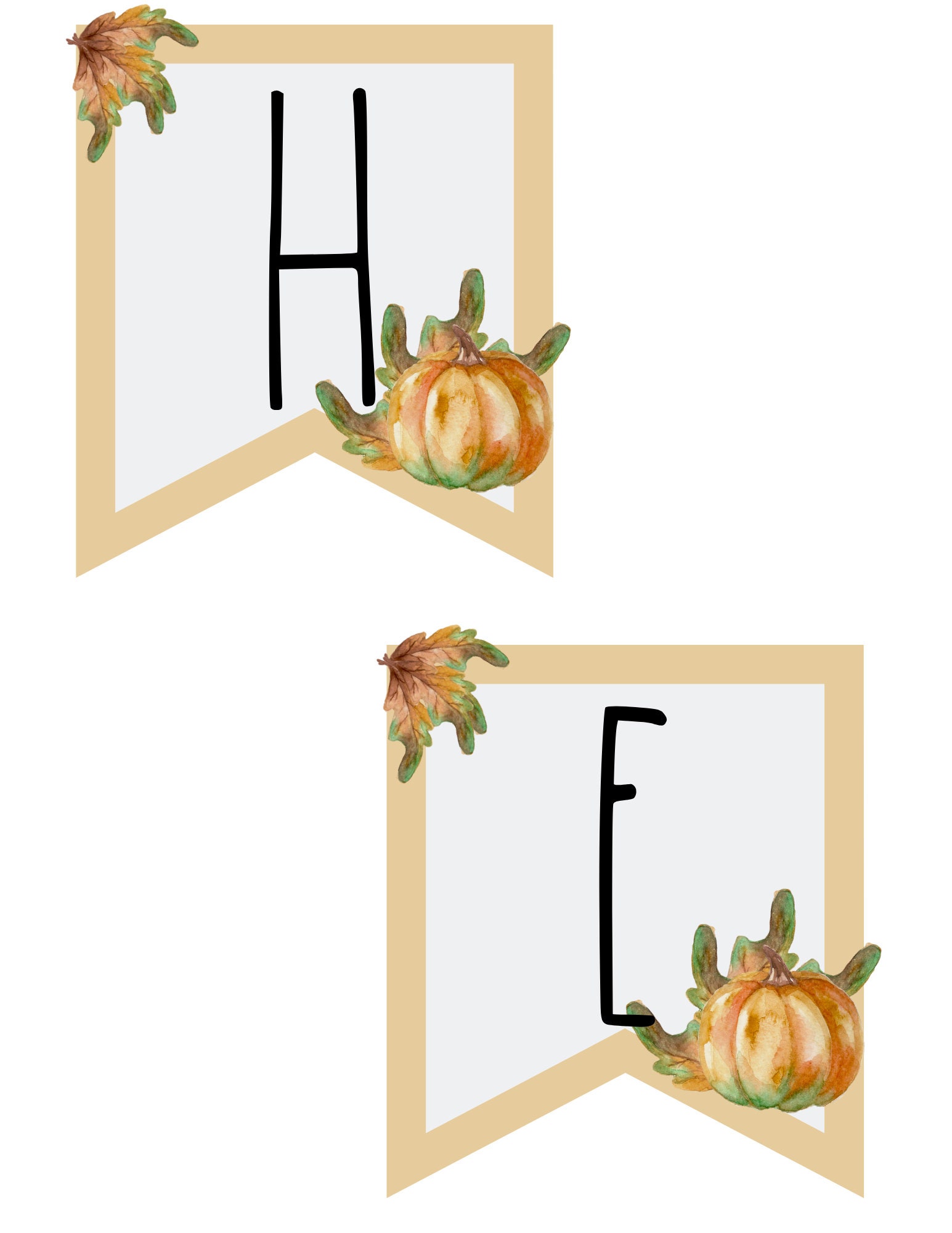 Hello Fall Banner Printable - Etsy