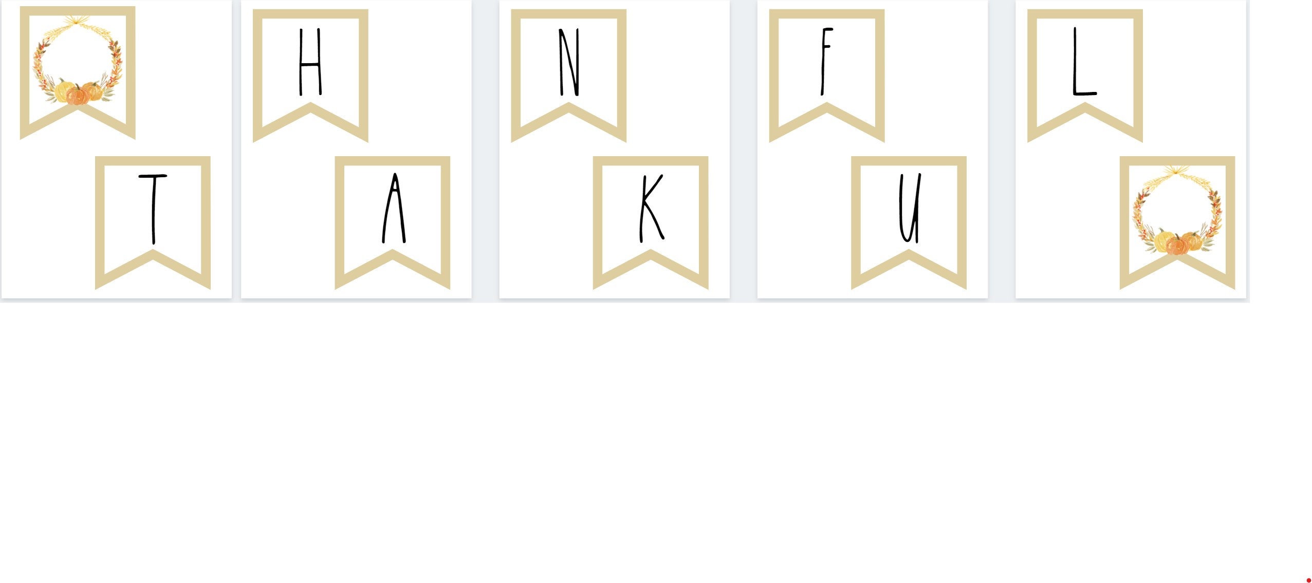 Thankful Banner Printable - Etsy