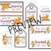 Set of Printable Gratitude Treat Bag Toppers and Two Gift Tags - 4 ...