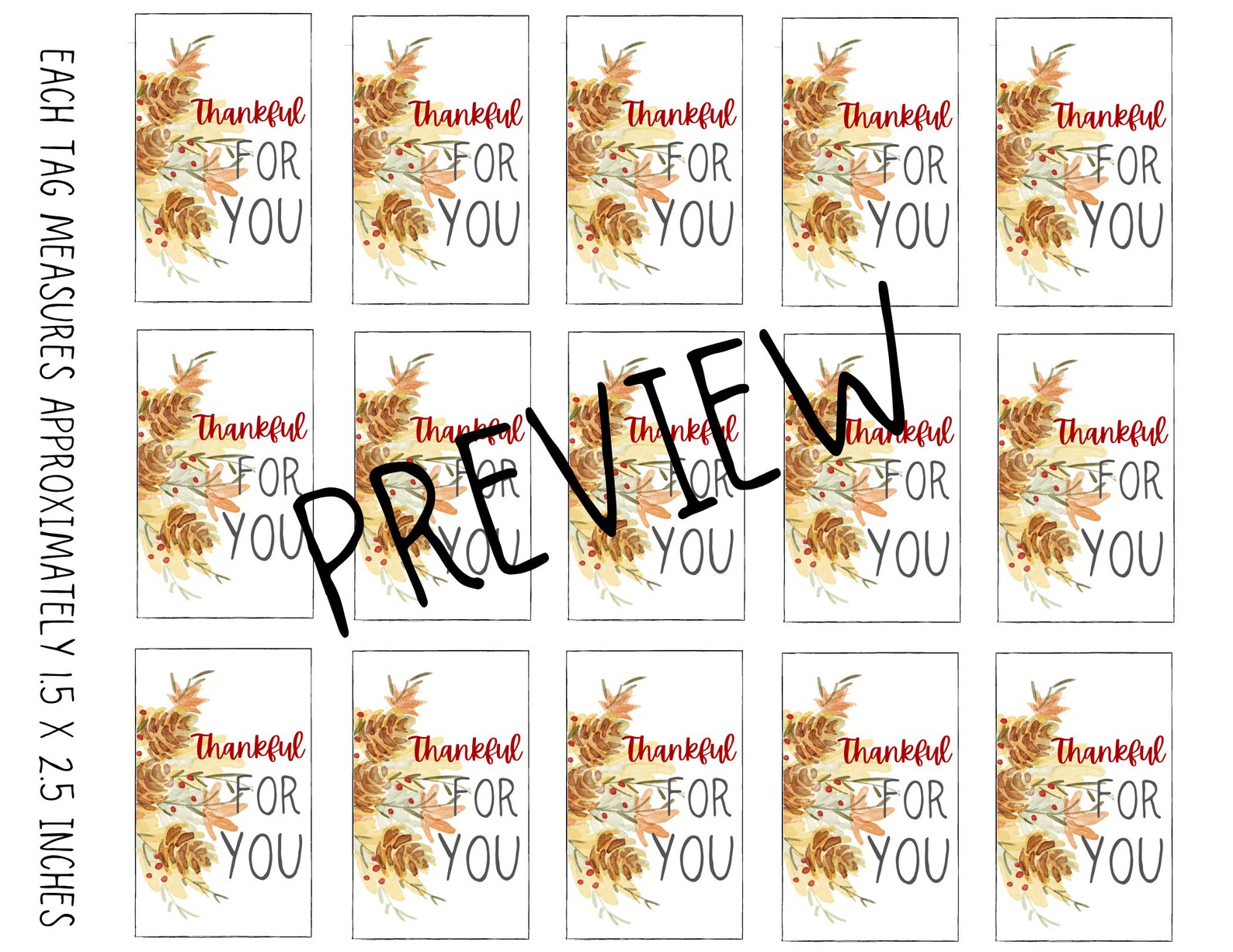Set of Printable Gratitude Treat Bag Toppers and Two Gift Tags - 4 ...
