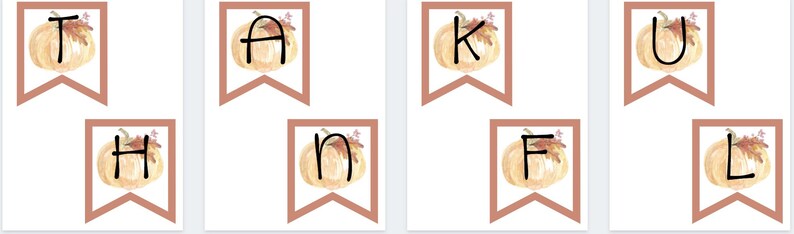 Thankful Banner Printable - Etsy