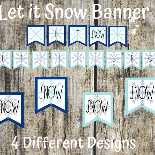 Let It Snow Banner - Etsy