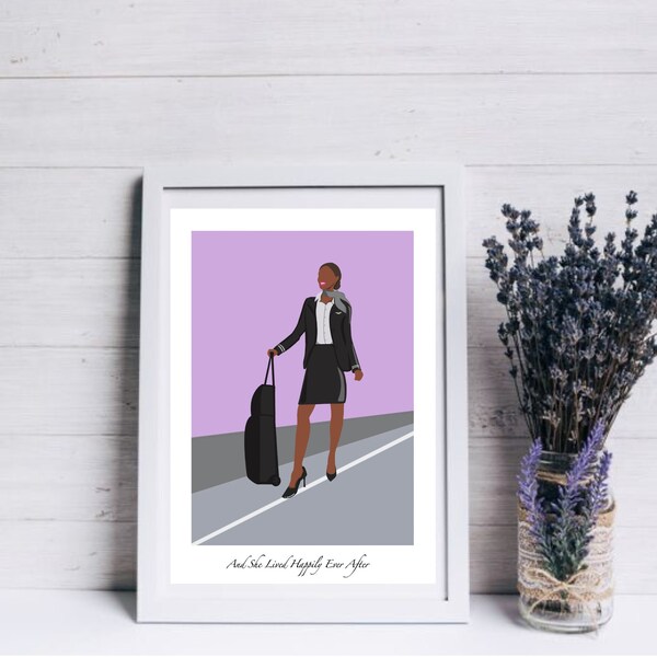 Flight Attendant Art - Etsy