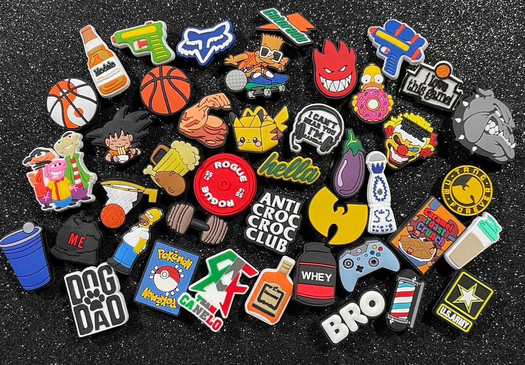 Mens Style Shoe Charms | Croc Charms for Dad | Funny Style Croc Charms ...