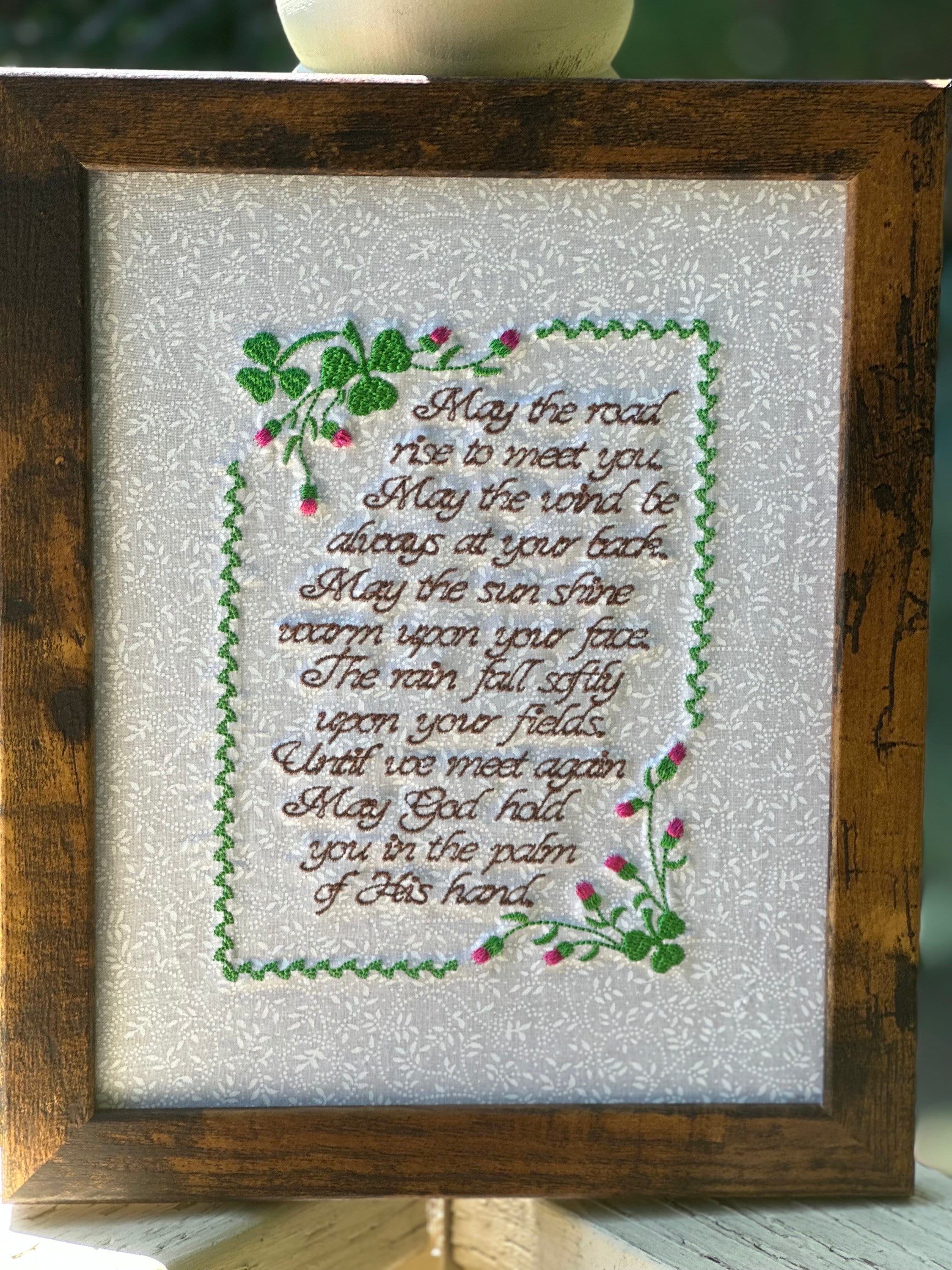 The Irish Prayer Embroidery the Irish Blessing Gaelic Blessing ...