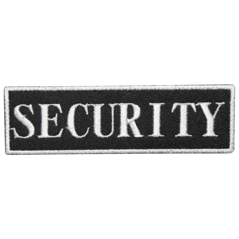 Security 13 CM Patch Embroidered Iron on Sew on Patch Badge - Etsy UK