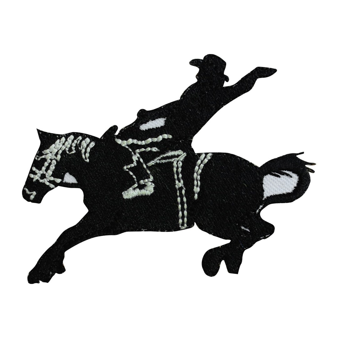 Cowboy Patch, Horse Riding Patch, Rodeo Patch Embroidered Iron on Sew ...