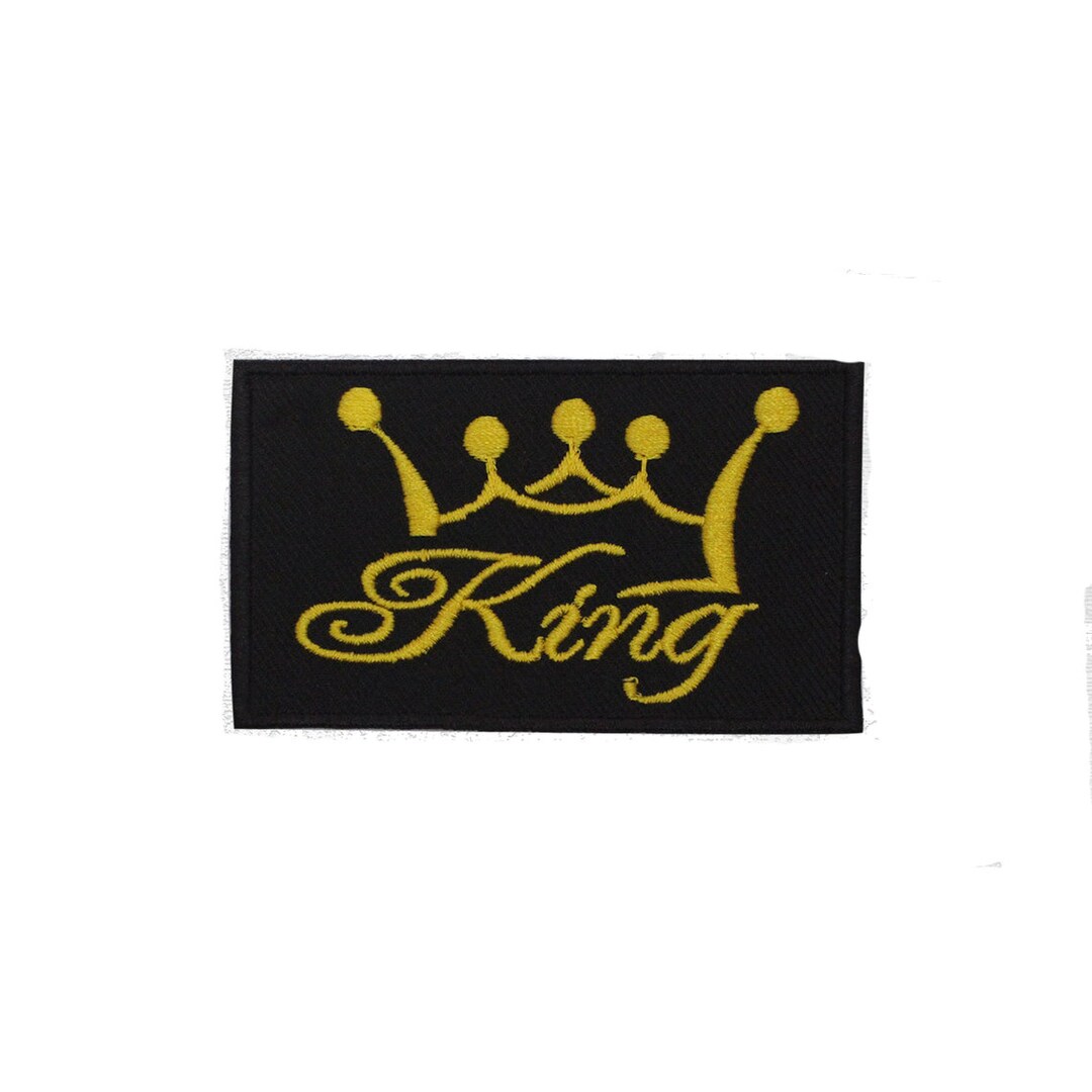 King Crown Patch, King Patch Embroidered Iron on Sew on Patch Badge for ...