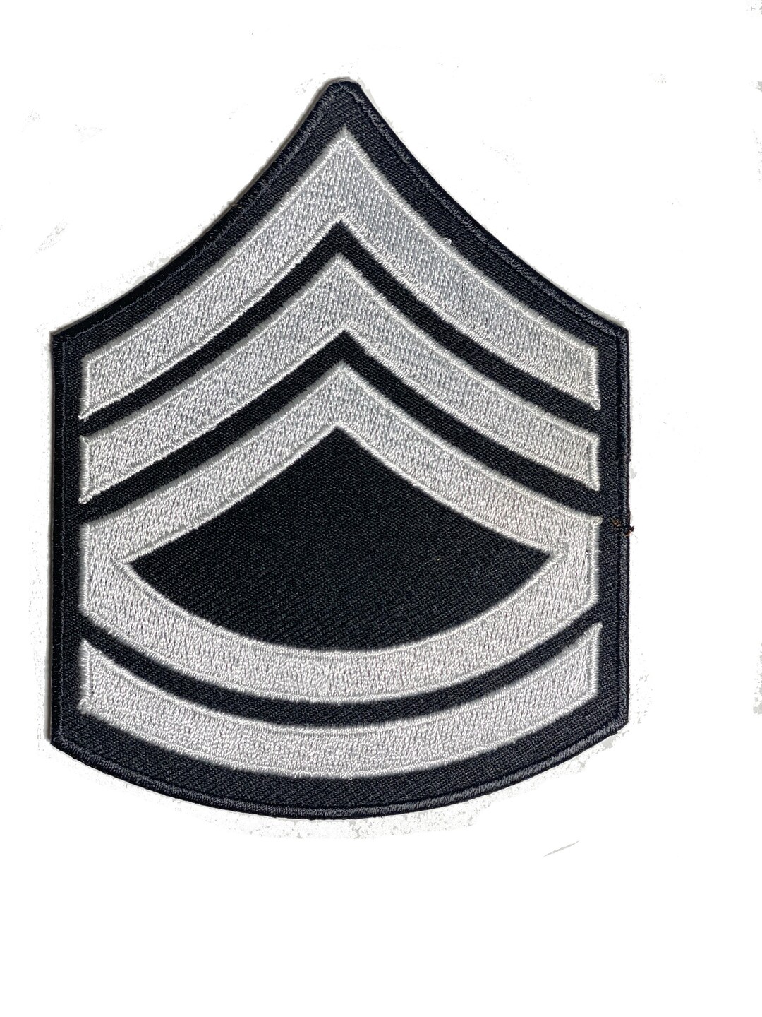 Military Stripe Patch Sergeant First Class White Embroidered Iron on ...
