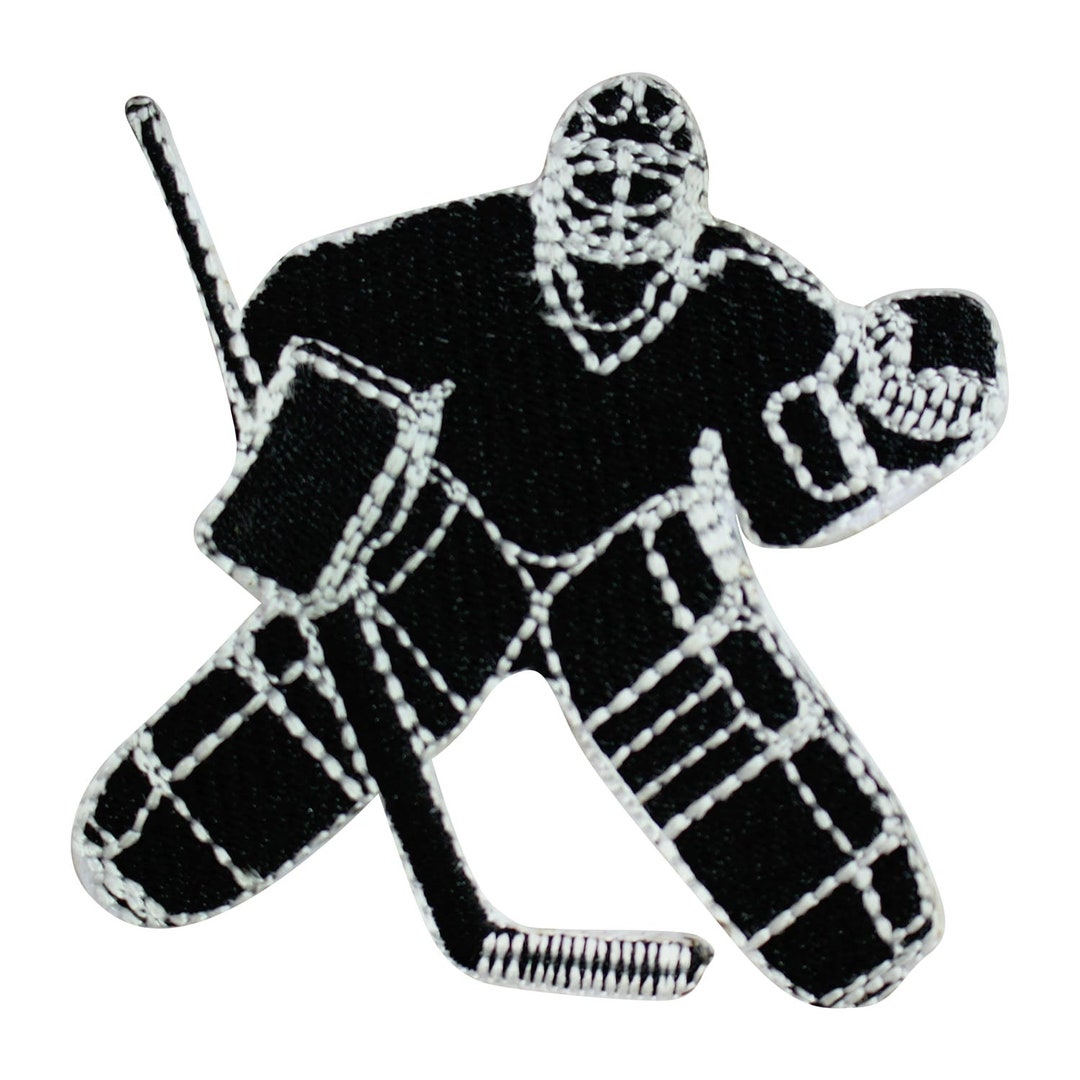 Hockey Patch, Goalkeeper Patch Embroidered Iron on Sew on Patch Badge ...
