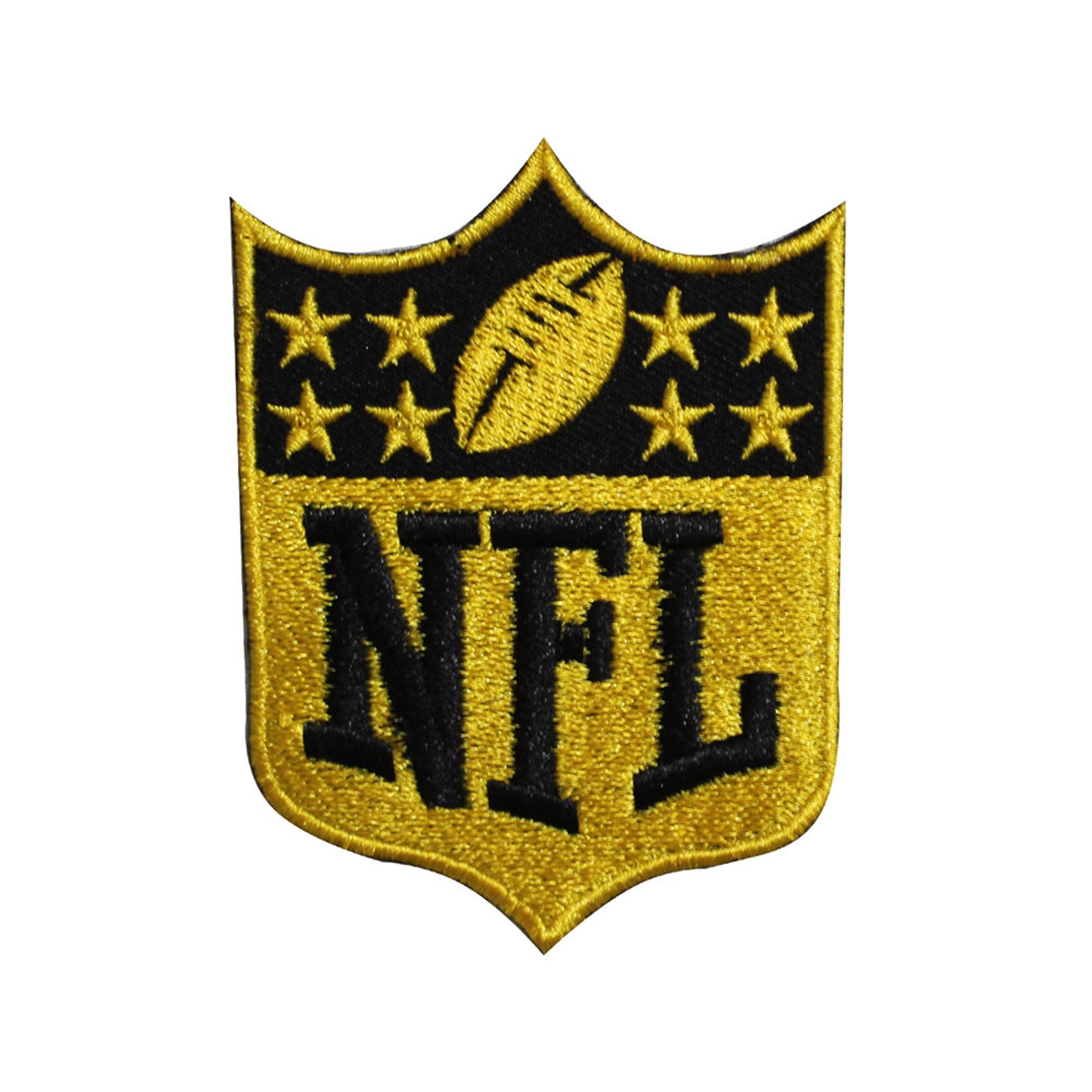 NFL Gold Football Patch Embroidered Iron on Sew on Patch | Etsy