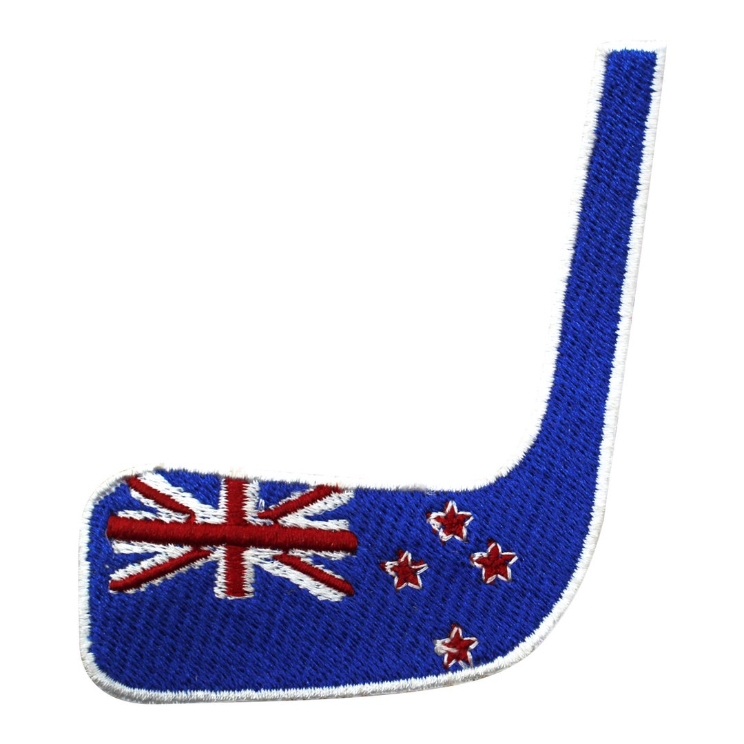 Hockey Patch, Hockey Sticks Patch, New Zealand FLAG Patch Embroidered ...