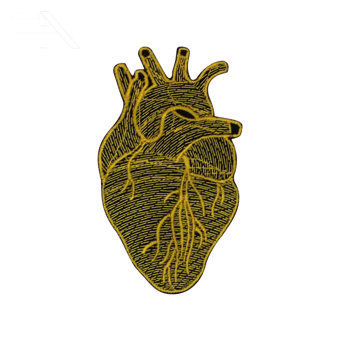 Human Heart, Heart Patch Embroidered Iron on Sew on Patch Badge for ...