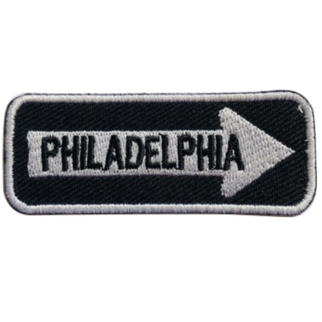 Philadelphia Road Sign Biker Embroidered Iron on Sew on Patch Badge for ...