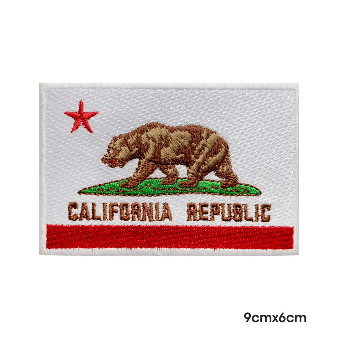 California State Flag, California Flag Patch Embroidered Iron on Sew on ...