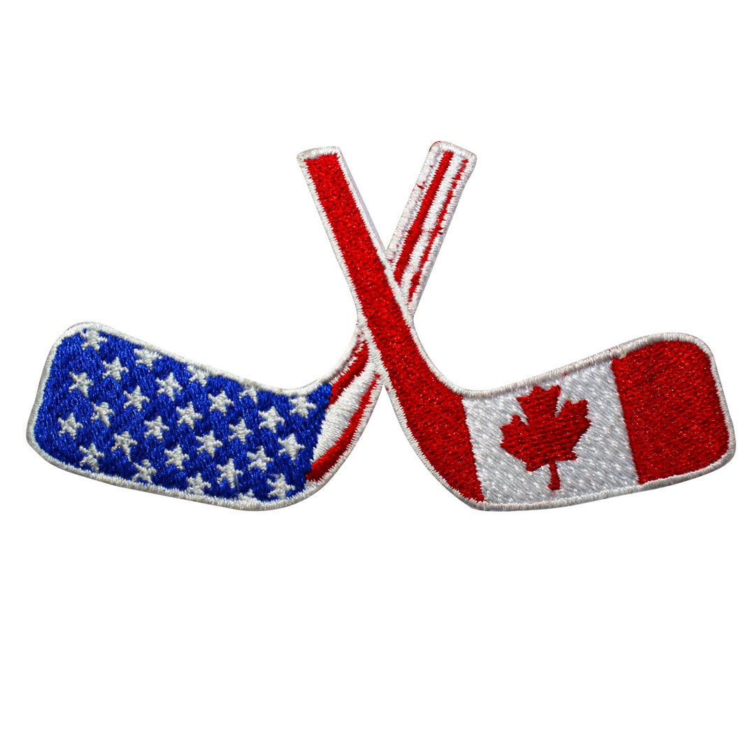 Hockey Patch, Hockey Sticks Patch, Hockey Stick USA & Canada Patch ...