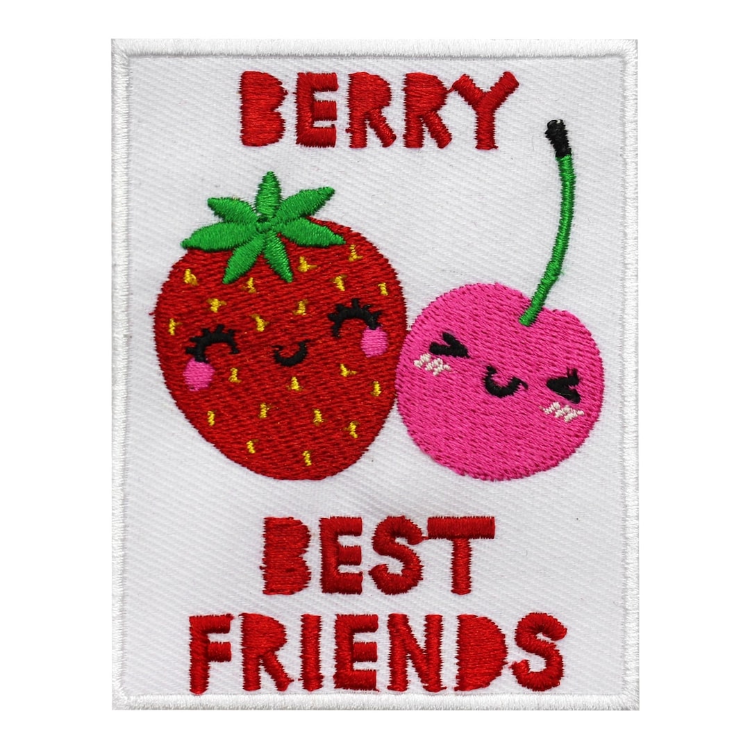 Berry Best Friends Patch, Cool Patch Embroidered Iron on Sew on Patch ...