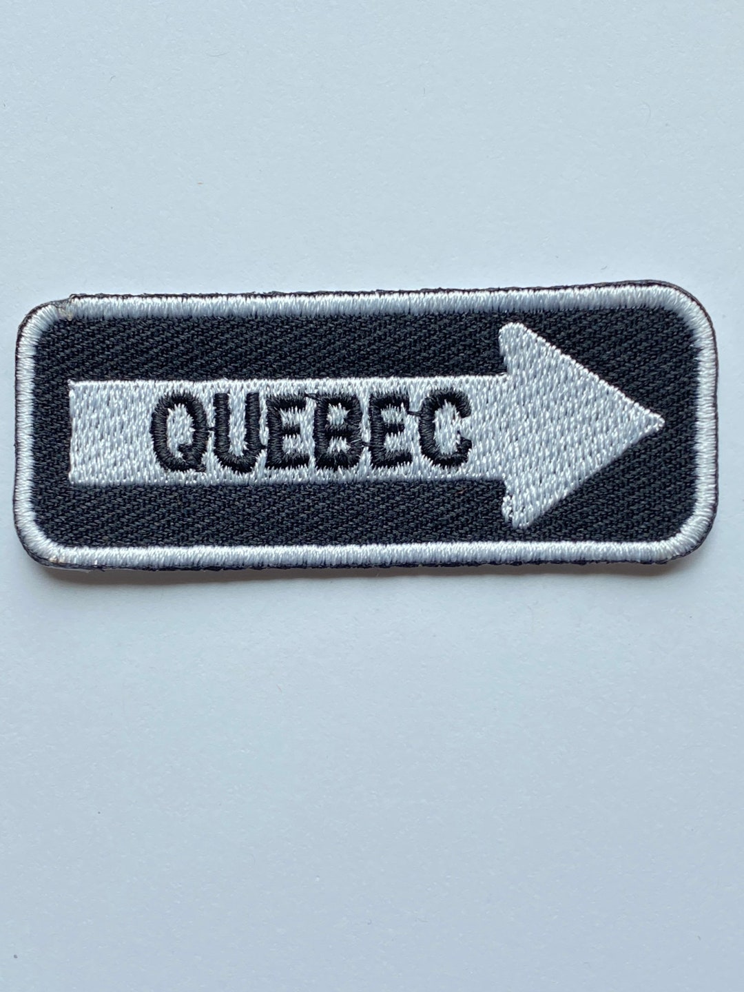 Quebec Road Sign Biker Embroidered Iron on Sew on Patch Badge for ...