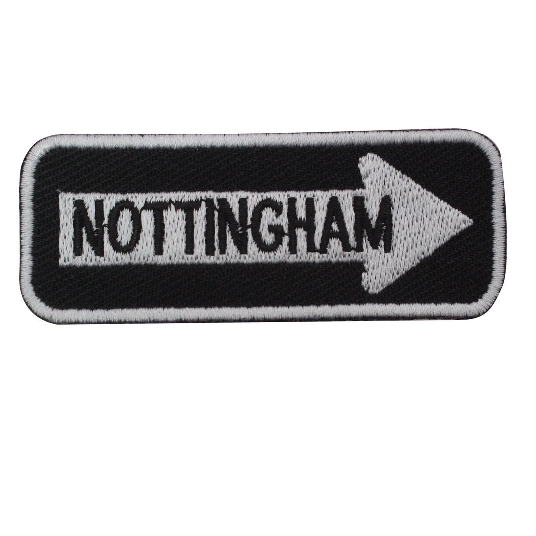 Nottingham Road Sign Biker Embroidered Iron on Sew on Patch Badge for Clothes Etc. 7.5x3cm - Etsy