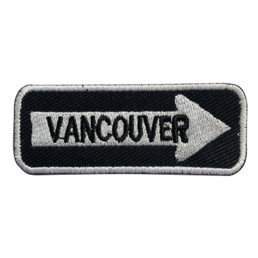Vancouver Road Sign Biker Embroidered Iron on Sew on Patch Badge for ...