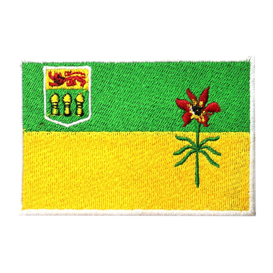 Saskatchewan Flag Patch, Canada Flag Patch Embroidered Iron on Sew on Patch Badge for Clothes ...