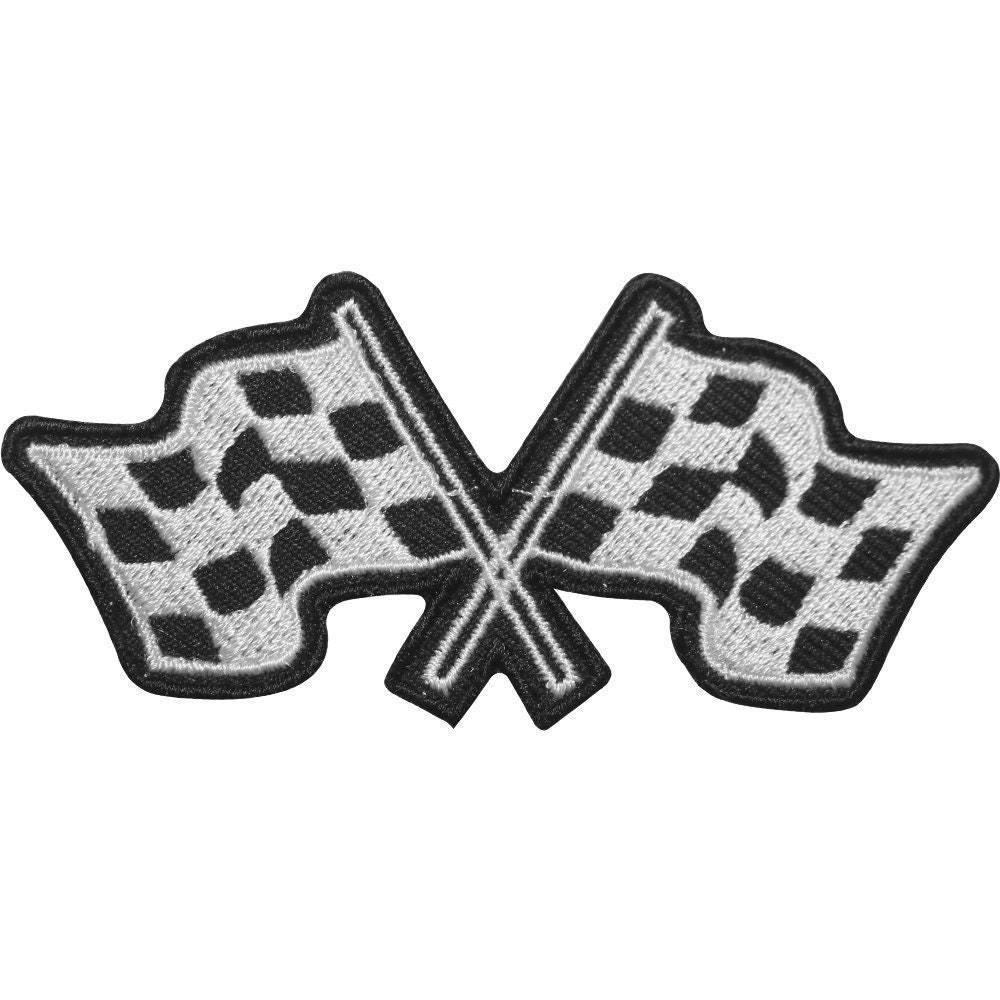 Racing Flags Embroidered Iron on Sew on Patch Badge for - Etsy