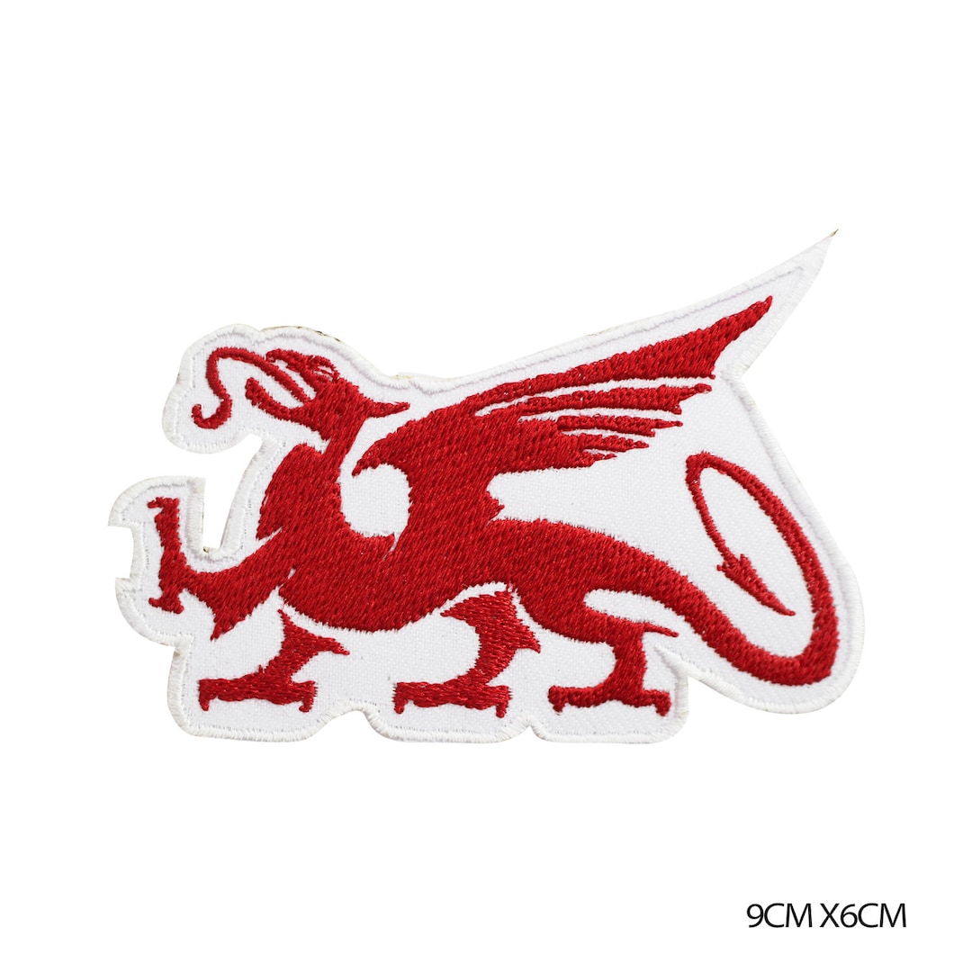 Dragon Patch, Red Dragon Patch Embroidered Iron on Sew on Patch Badge ...