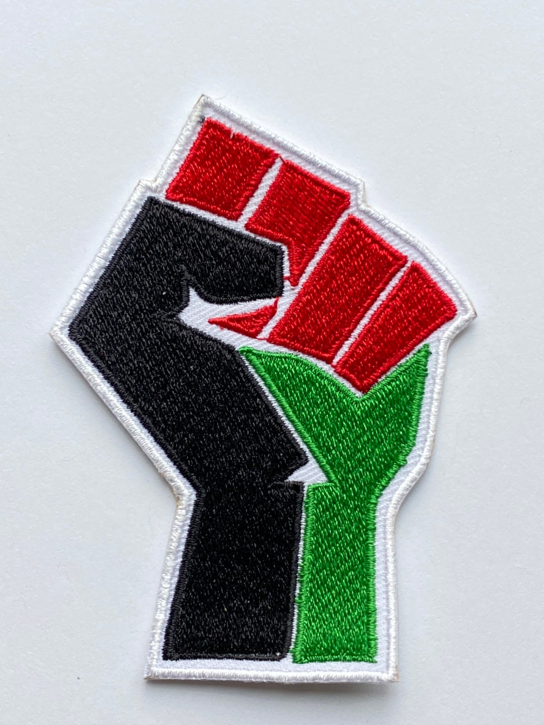 Black Lives Matter BLM Hand Fist Colourful Embroidered Iron on Sew on ...