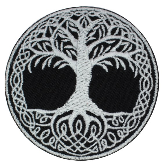 Viking Tree of Life Yggdrasil Black Superhero Embroidered Iron | Etsy