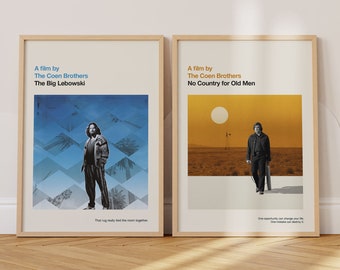 COEN BROTHERS Inspired Posters, Art Print Movie Poster Series ...