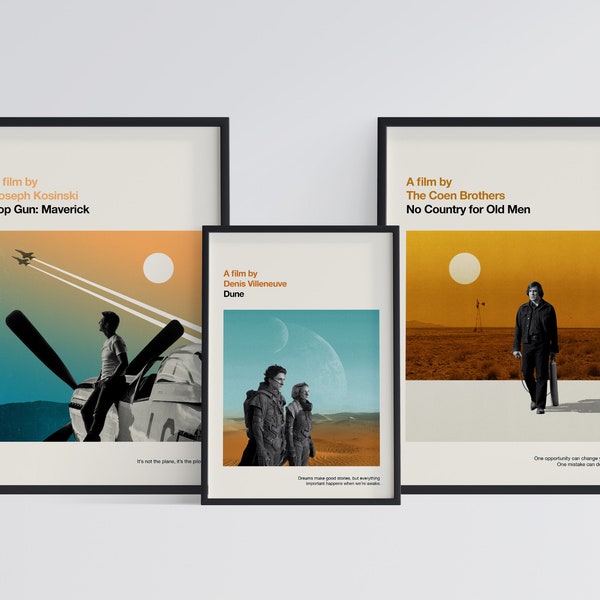 Modern Movie Poster - Etsy