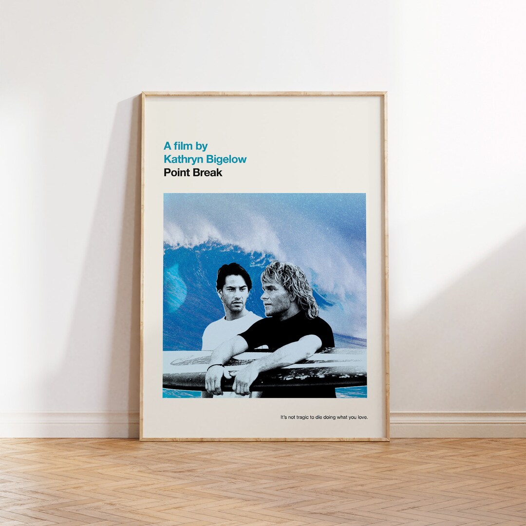 Point Break Print - Movie Poster, Retro, Mid Century Modern, Vintage ...