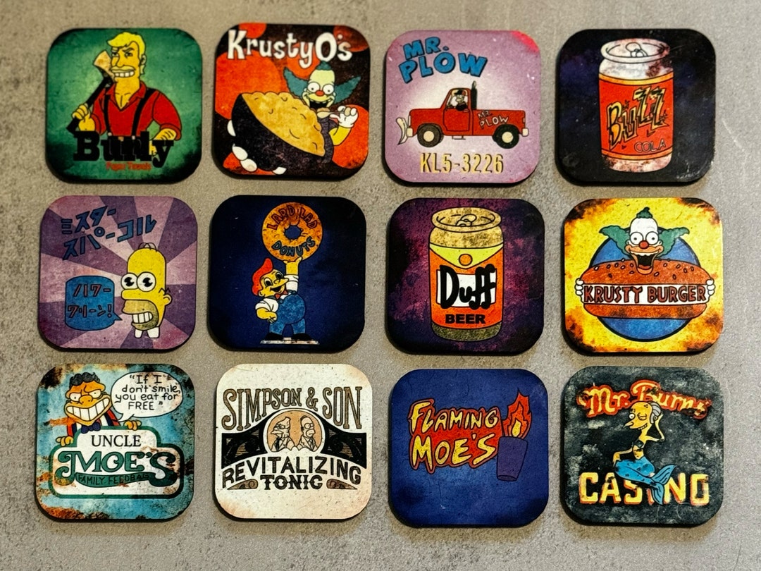 Vintage Simpsons Full Color Magnets - Etsy