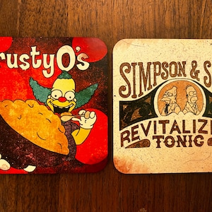 Vintage Simpsons Full Color Coasters - Etsy