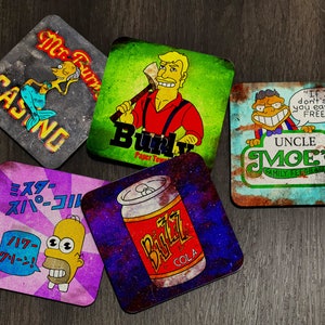 Vintage Simpsons Full Color Coasters - Etsy