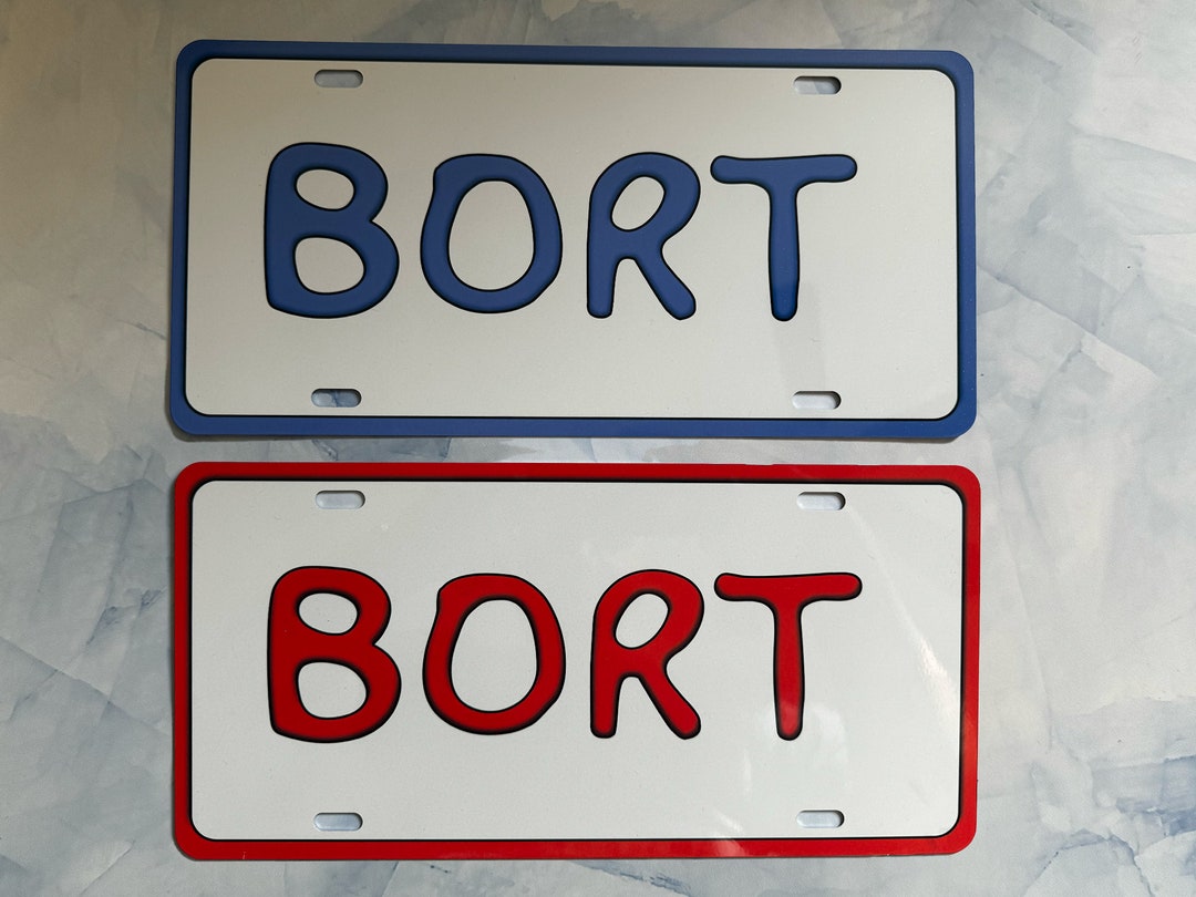 Simpsons Aluminum Bort License Plate - Etsy